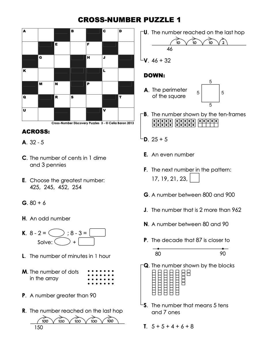 Level 3 - Cross-Number – The MathImagine Foundation