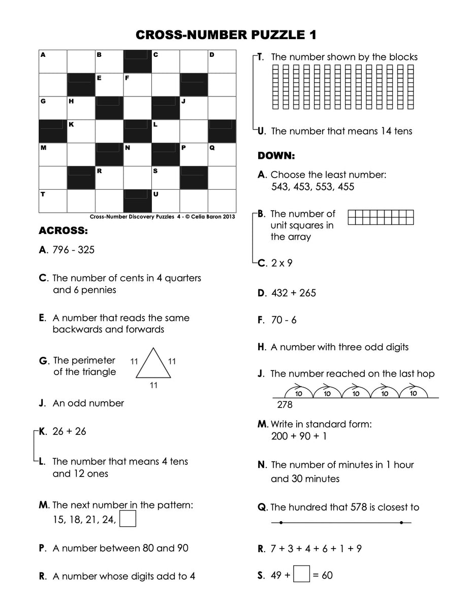 Level 4 - Cross-Number – The MathImagine Foundation